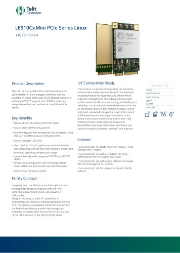 LE910Q1 - Telit - PDF Catalogs | Technical Documentation | Brochure