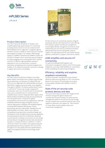 All Telit catalogs and technical brochures