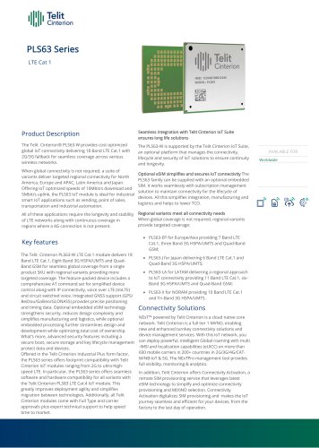 LE910Q1 - Telit - PDF Catalogs | Technical Documentation | Brochure