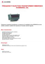 FREQUENCY INJECTION TRANSFORMER IMMERSED IN MINERAL OIL - Cahors - PDF ...
