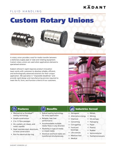 OTS Rotary Union Brochure - Kadant Johnson Europe B.V. - PDF Catalogs | Technical Documentation ...