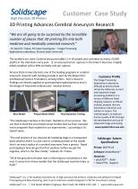 3D Printing Advances Cerebral Aneurysm Research - Solidscape - PDF Catalogs | Technical ...