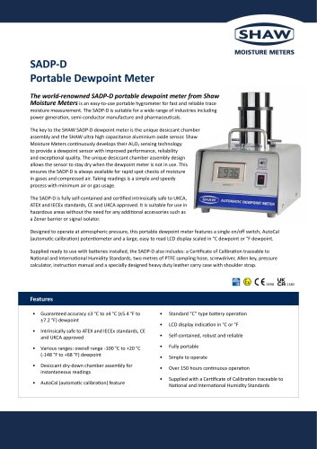 All Shaw Moisture Meters catalogs and technical brochures