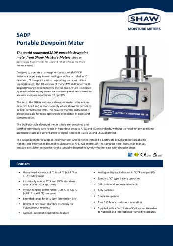 All Shaw Moisture Meters catalogs and technical brochures