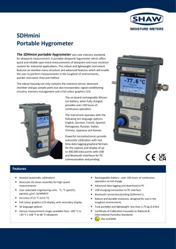 All Shaw Moisture Meters catalogs and technical brochures