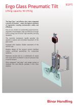 Glass plate vacuum lifting device - Ergo Glass Pneumatic Tilt - Binar ...