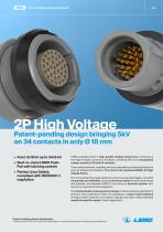 High-voltage connector - REDEL 2P - LEMO - combined / circular / socket