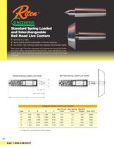 Standard Spring Loaded and Interchangeable Bell Head Live Centers ...