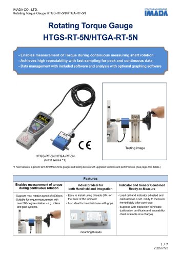 Force Gauges - IMADA - PDF Catalogs | Technical Documentation | Brochure