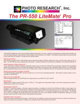PR-550 LiteMate Pro - Photo Research, Inc. - PDF Catalogs | Technical ...