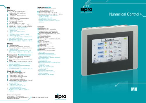 All Sipro srl catalogs and technical brochures