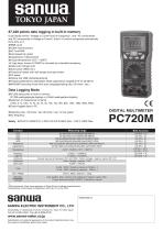 PC720M - Sanwa Electric Instrument - PDF Catalogs | Technical Documentation | Brochure