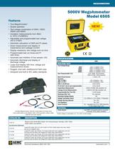 6505 5000V Megohmmeters - AEMC Instruments - PDF Catalogs | Technical ...