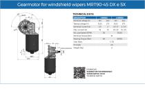 Wiper gear-motor - MRT90-45 DX - OSLV ITALIA - DC / permanent magnet / worm