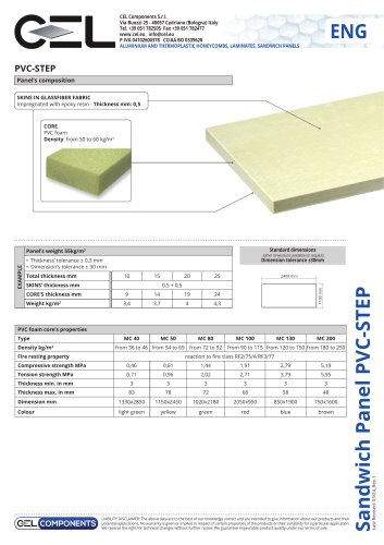 Technical Datasheet Aluminium Honeycomb - Cel Components S.r.l. - PDF Catalogs | Technical ...