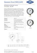 DIFFERENTIAL PRESSURE GAUGE TYP DI 160 / DNI 160 - Manometer Preiss ...