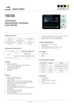 T8730 Air flow tester - Datasheet - ForTest GmbH - PDF Catalogs ...