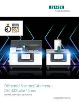 DSC熱量計 - DSC 300 Caliris®Select - NETZSCH Analyzing & Testing - 示差走査