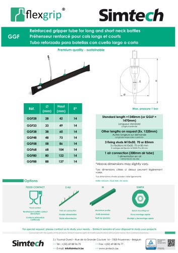Standard gripper tube for long neck bottles - Simtech - PDF Catalogs ...