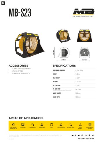 All MB Crusher catalogs and technical brochures