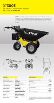 Wheeled mini dumper - DT300E - ALITRAK S.r.l - electric / front-loading / lift-skip