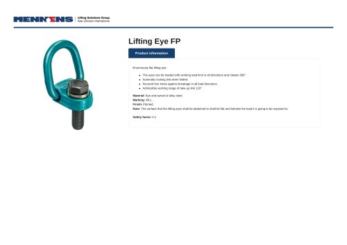 All Mennens catalogs and technical brochures