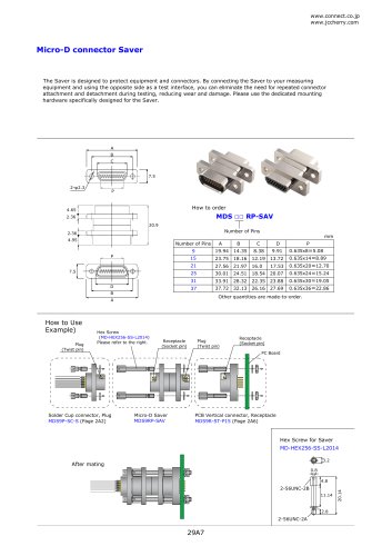 Micro-D connector Saver - JC CHERRY INC. - PDF Catalogs | Technical ...