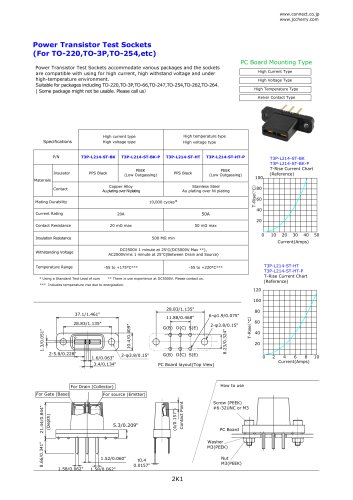 Transistor Test Socket T3p Series Jc Cherry Inc Pdf Catalogs Technical Documentation