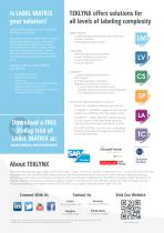 TEKLYNX LABEL MATRIX - TEKLYNX - PDF Catalogs | Technical Documentation ...
