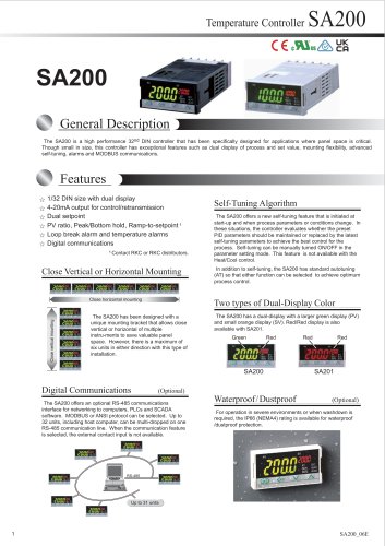 All RKC INSTRUMENT INC catalogs and technical brochures