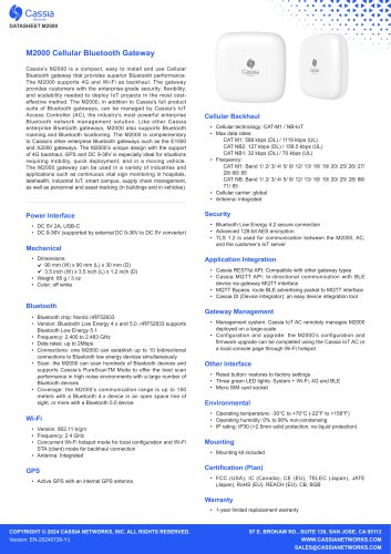 Cassia Networksのすべてのカタログと技術パンフレット