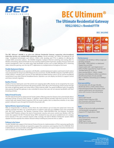 All BEC Technologies catalogs and technical brochures