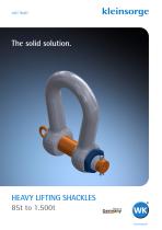 HEAVY LIFTING SHACKLES - Kleinsorge - PDF Catalogs | Technical ...