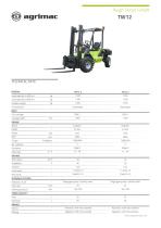 Diesel forklift truck - TW12 - Agrimac - ride-on / narrow-aisle / exterior
