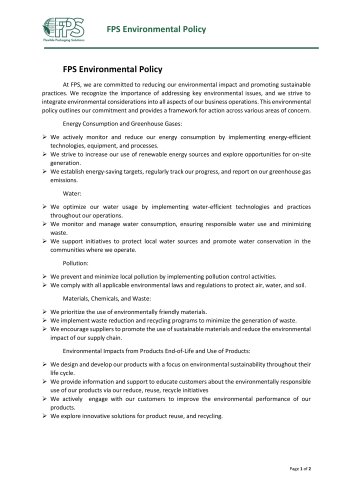 All FPS Flexible Packaging Solutions catalogs and technical brochures