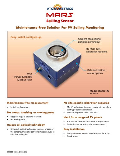 All Atonometrics catalogs and technical brochures