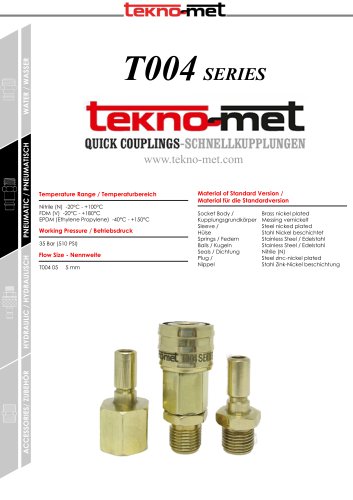 TEKNO-MET BAĞLANTI ELEMANLARI SAN. ve TİC. LTD. ŞTİのすべてのカタログと技術パンフレット