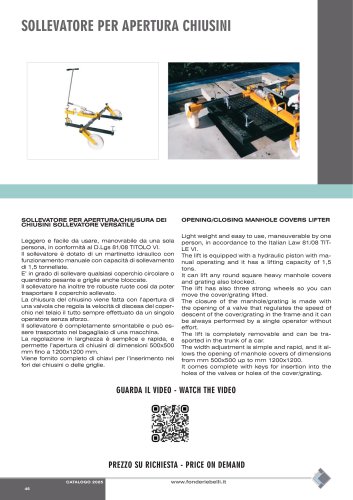 ALUMINIUM INFILL MANHOLE COVERS - CLASS B125 - Fonderie Belli SPA - PDF ...