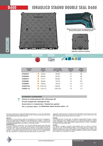 CHD MACHINED CLASS D400 series - Fonderie Belli SPA - PDF Catalogs ...