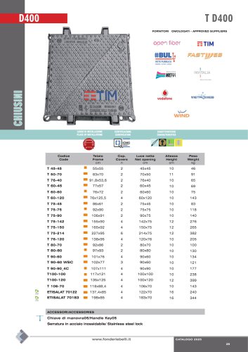 MUS CLASS D400 series - Fonderie Belli SPA - PDF Catalogs | Technical ...