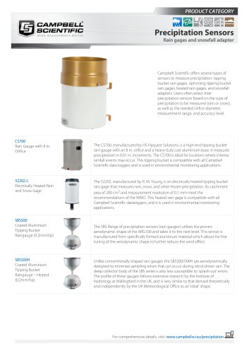 All Campbell Scientific Ltd. catalogs and technical brochures
