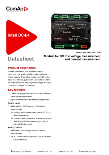 Controller for single gen-set applications - ComAp - PDF Catalogs | Technical Documentation ...