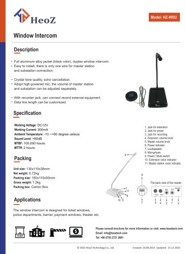 All Shenzhen HeoZ Technology Ltd catalogs and technical brochures
