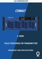 FM radio transmitter - Cobalt C-3000 - Aqua Broadcast Limited - GPS ...
