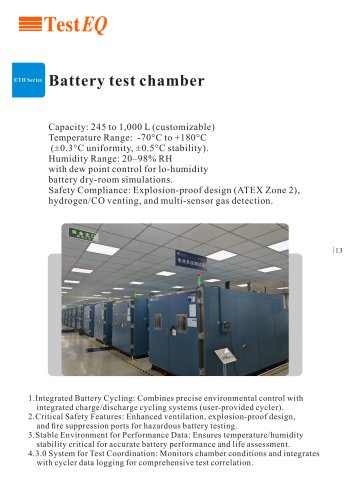 Horizontal Thermal Shock Test Chamber(2 Zone) - Test EQ - PDF Catalogs ...