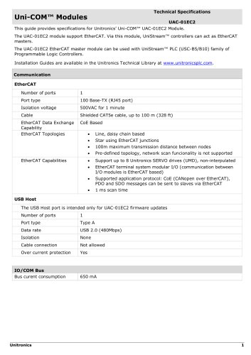 All Unitronics (1989)(R"G) LTD catalogs and technical brochures