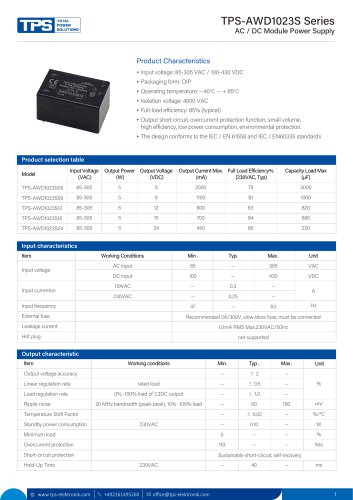 All TPS Elektronik GmbH catalogs and technical brochures