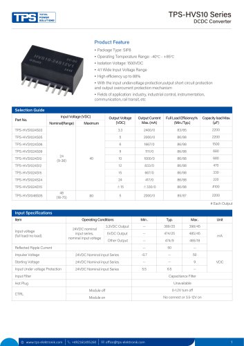 All TPS Elektronik GmbH catalogs and technical brochures