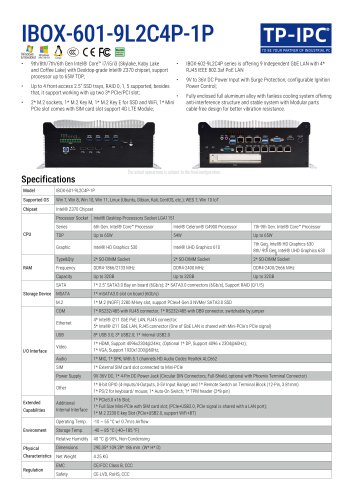 IBOX-601-GT-1P - TP-IPC - PDF Catalogs | Technical Documentation | Brochure