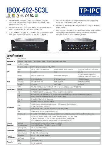 IBOX-604-5L2C2P - TP-IPC - PDF Catalogs | Technical Documentation | Brochure